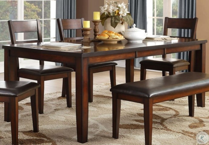 Mantello Dark Brown Extendable Dining Table from Homelegance | Coleman ...