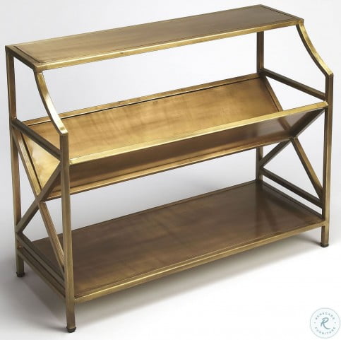 Keats Antique Gold Librarie Bookcase from Butler | Coleman Furniture