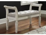 Realyn Antique White Accent Bench from Ashley | Coleman Furniture