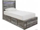 Baystorm Gray Youth Double Underbed Storage Platform Bedroom Set from ...